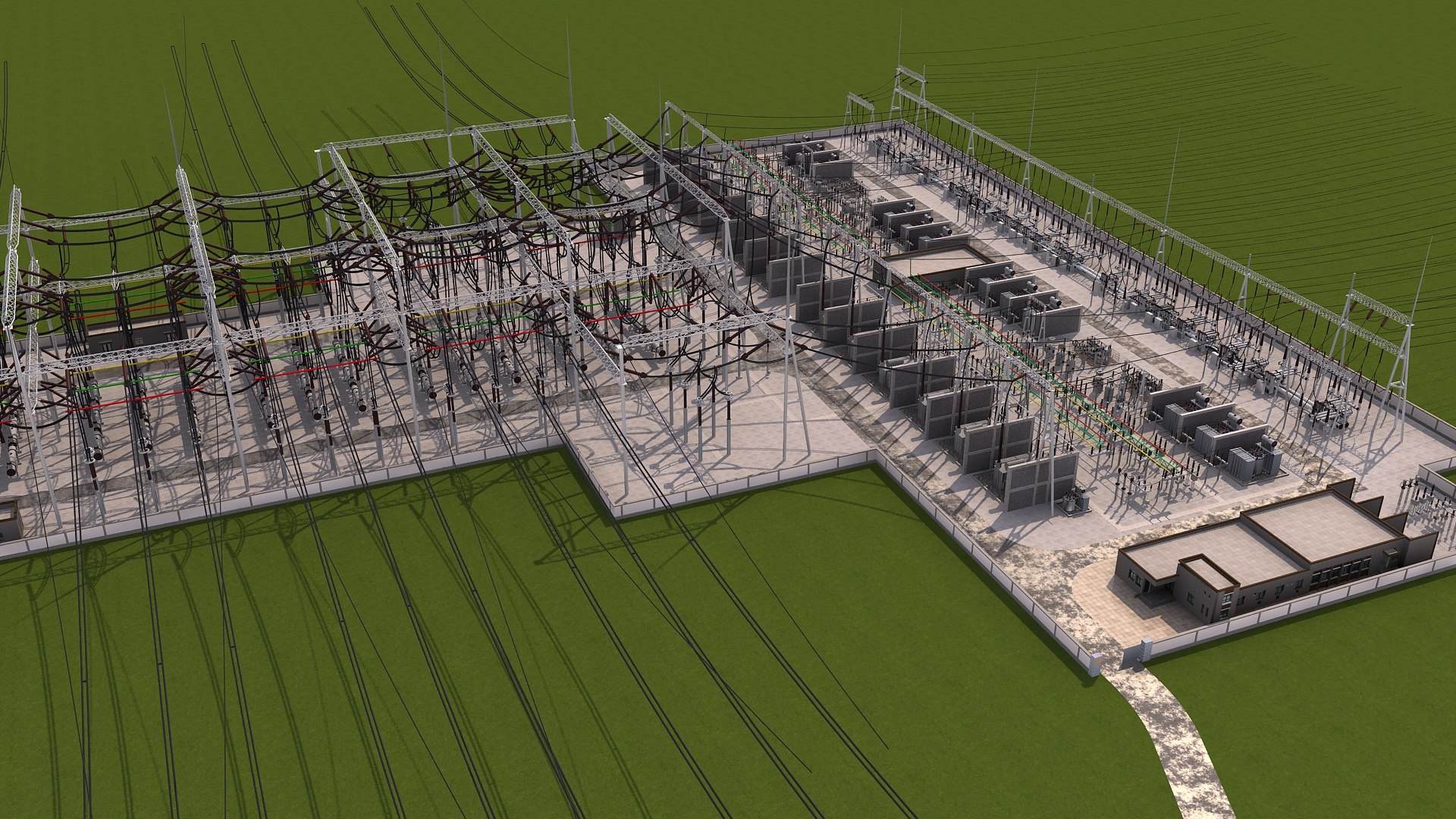 3D Model Substation Power Electricity - TurboSquid 1495631
