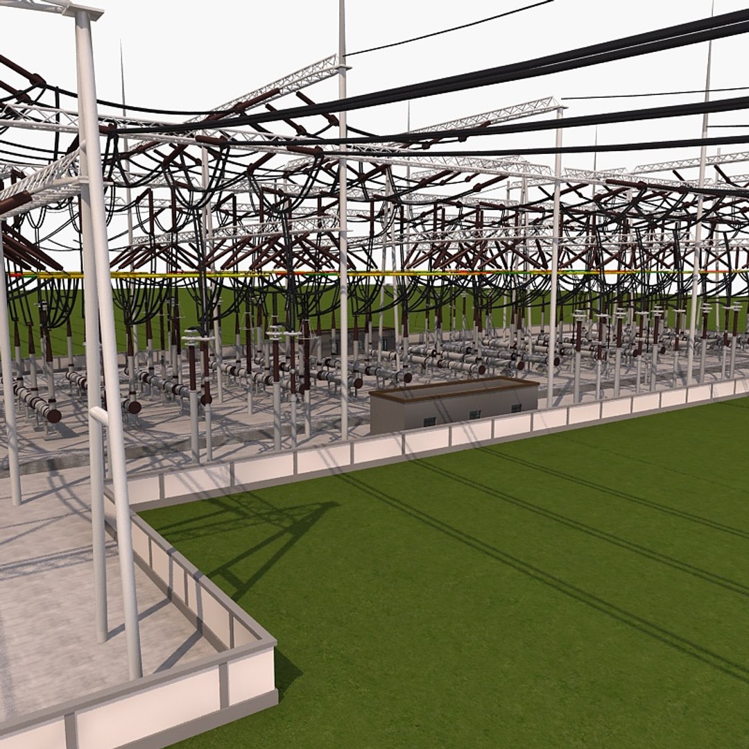 3D Model Substation Power Electricity - TurboSquid 1495631