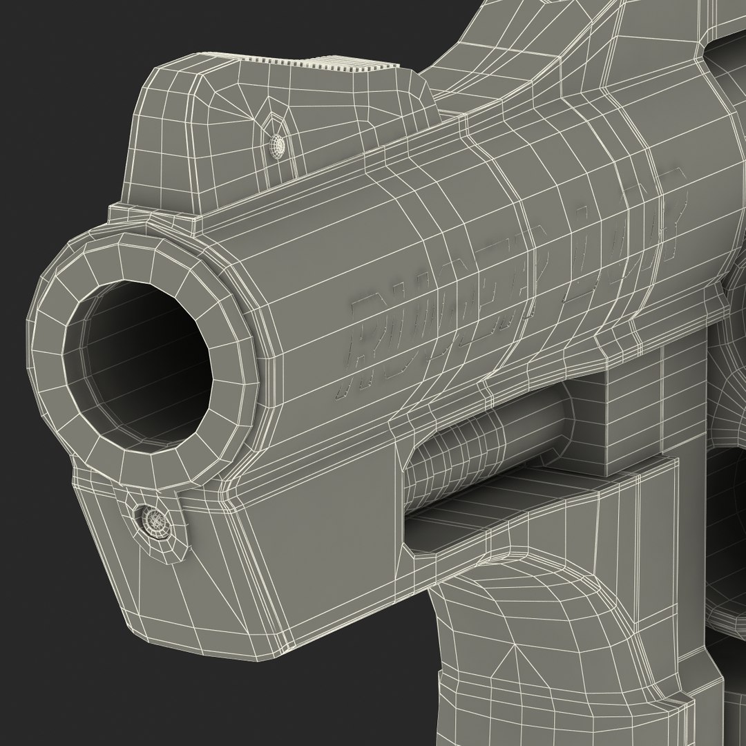 realistic revolver ruger lcr 3d model