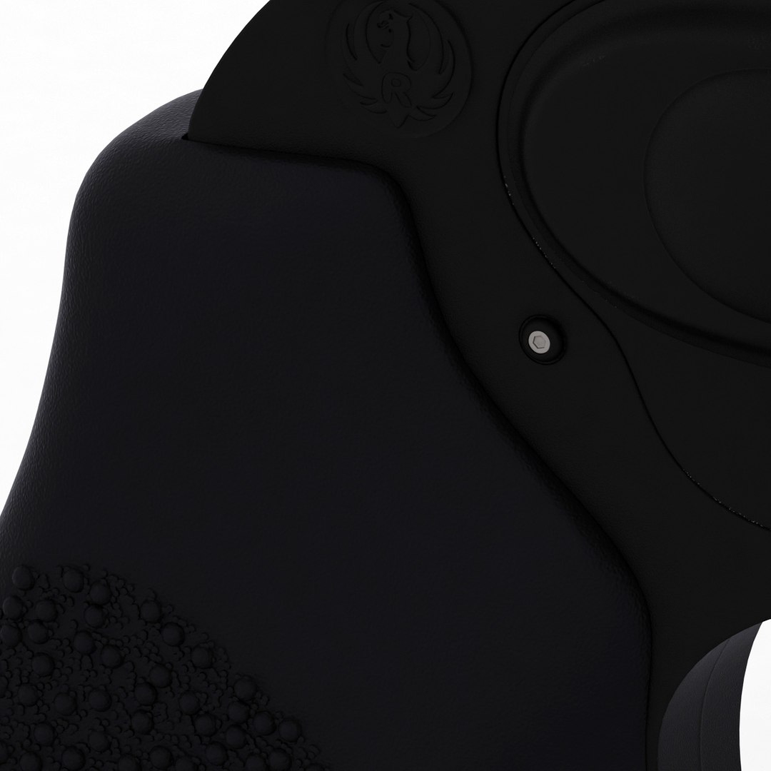 realistic revolver ruger lcr 3d model