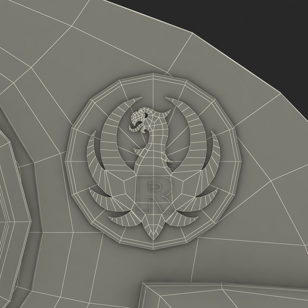 realistic revolver ruger lcr 3d model