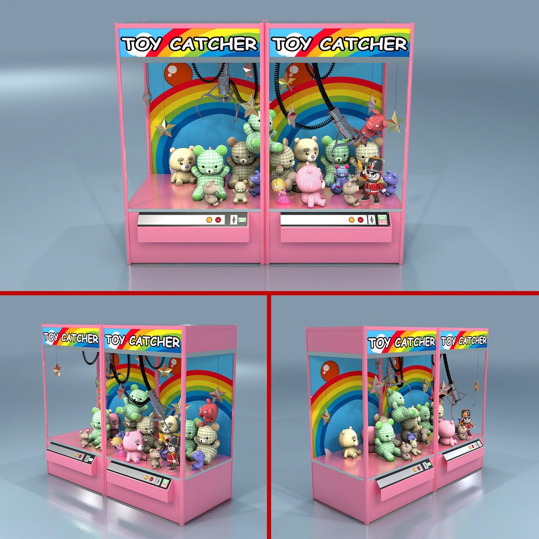 3D Claw Machine Teddy - TurboSquid 1707625