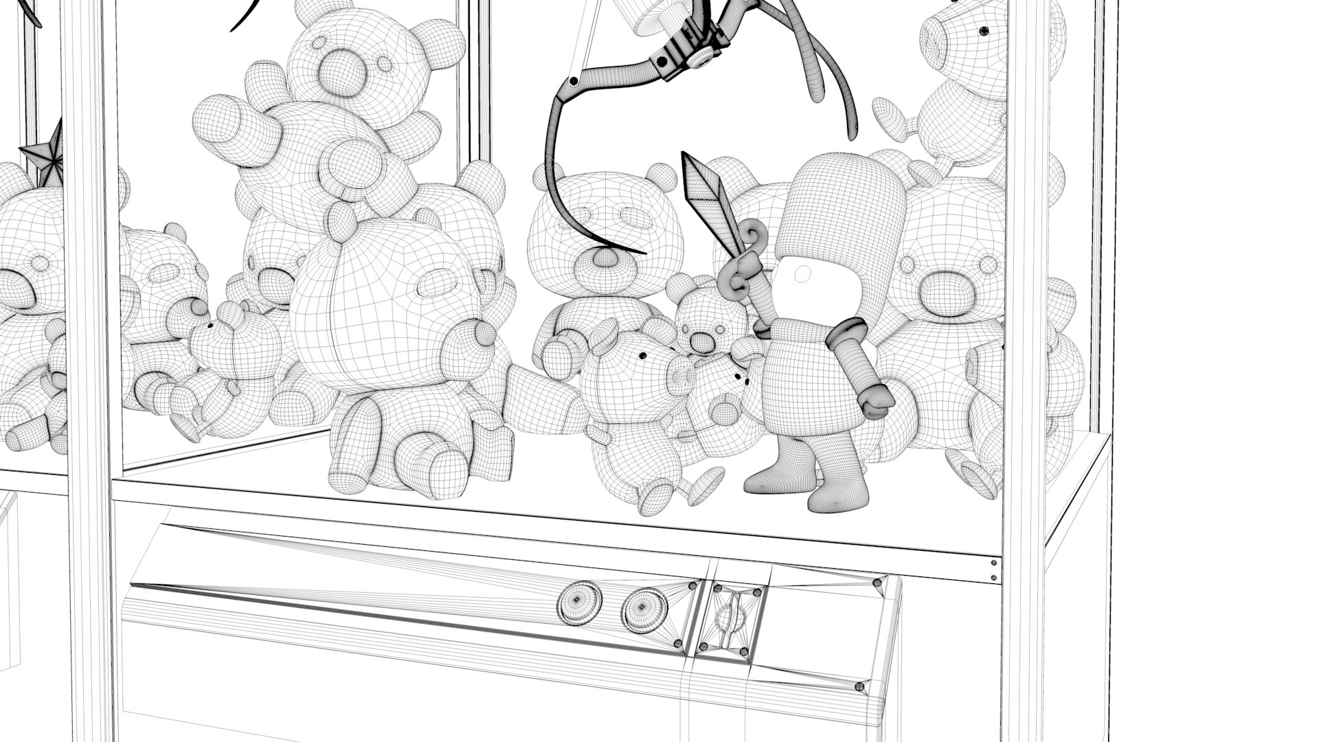 3D Claw Machine Teddy - TurboSquid 1707625