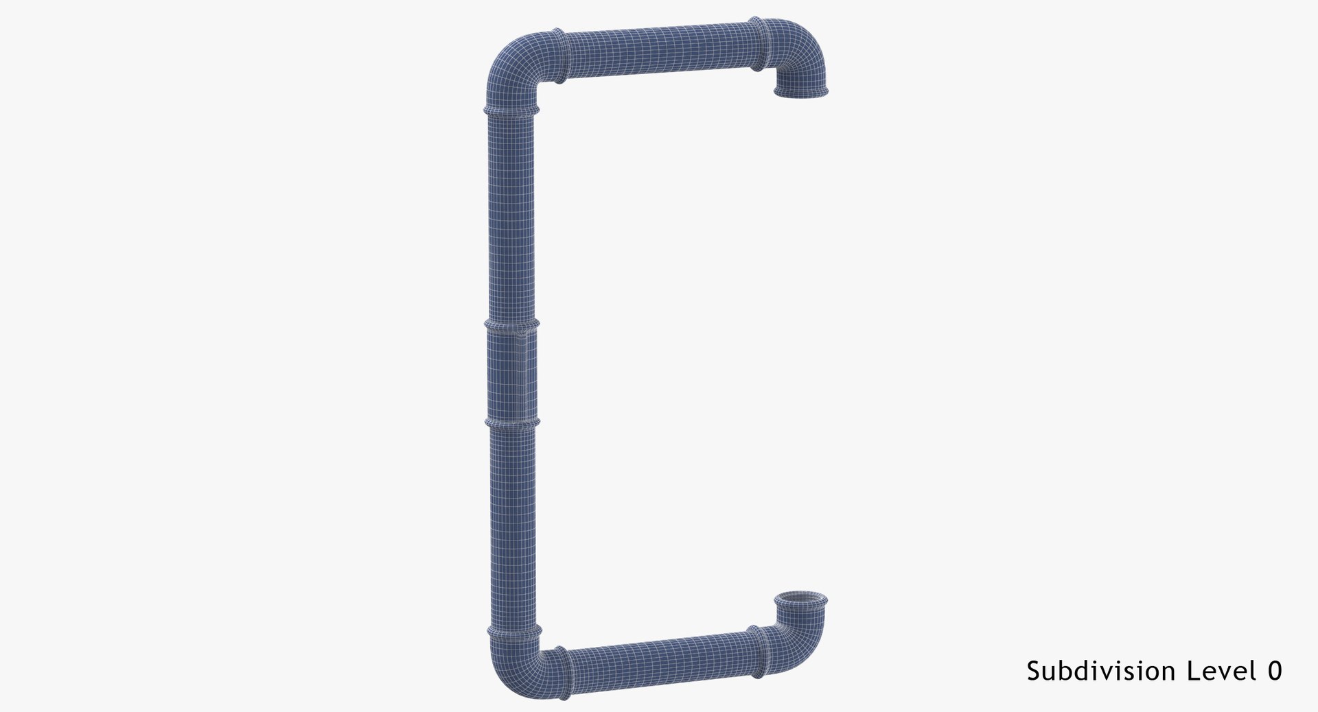 3D Model Galvanized Steel Pipe Letter - TurboSquid 1436486