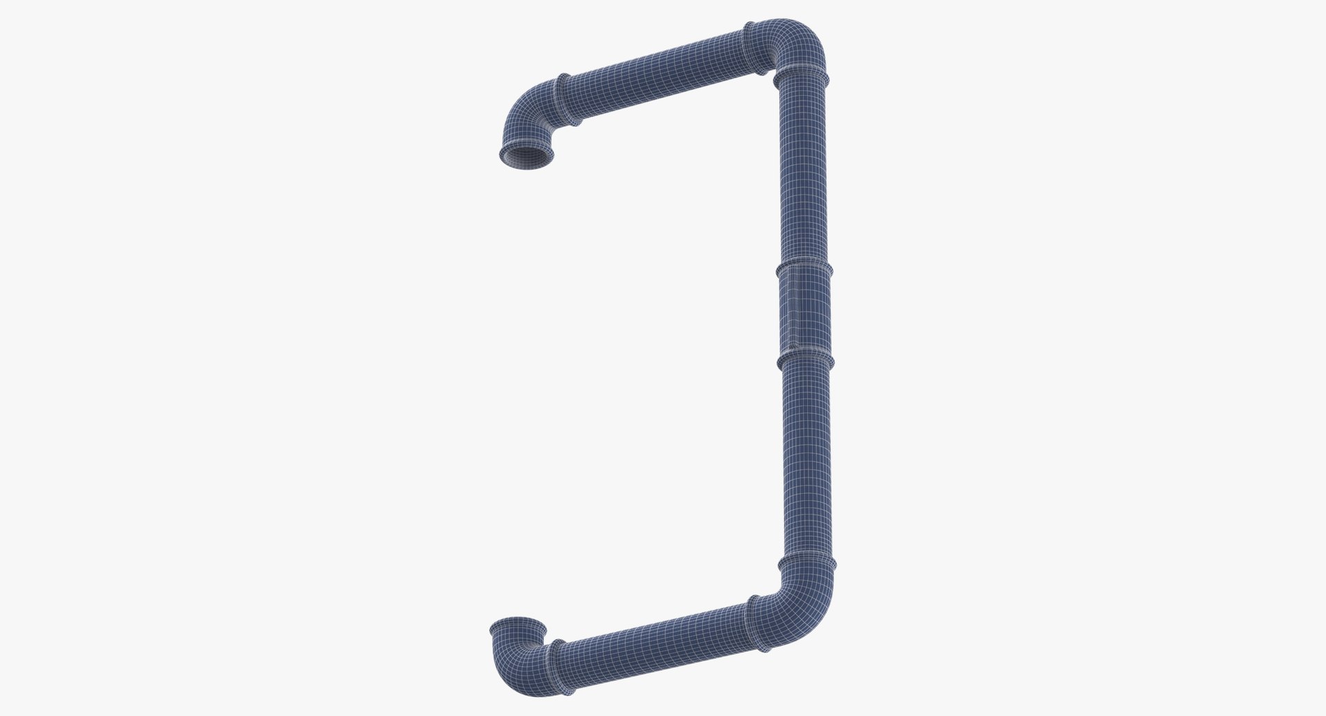 3D Model Galvanized Steel Pipe Letter - TurboSquid 1436486