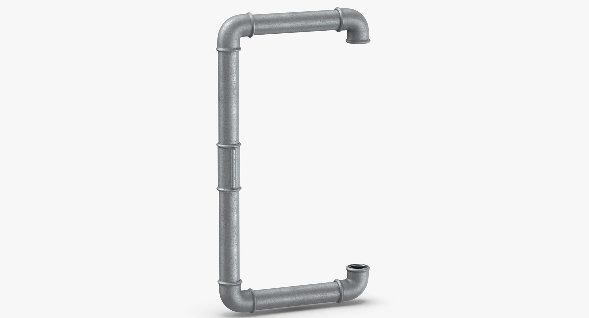 3D Model Galvanized Steel Pipe Letter - TurboSquid 1436486