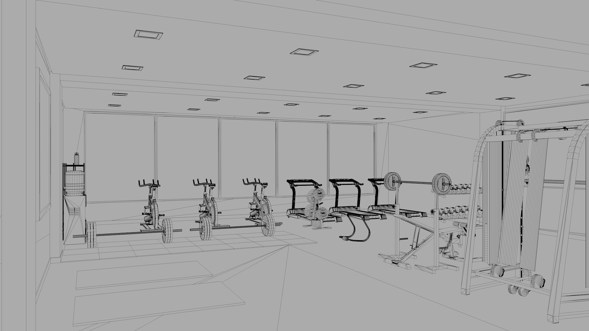 Gym Interior 3D Model - TurboSquid 1791761