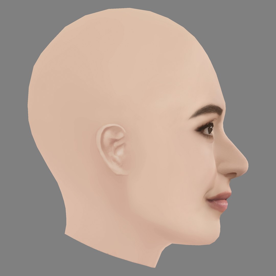 Lauren Daigle Head - No Hair - Low Poly Head For Game 3D Model ...