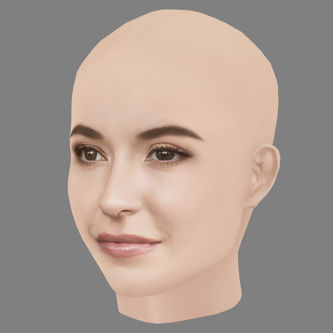 Lauren Daigle Head - No Hair - Low Poly Head For Game 3D Model ...