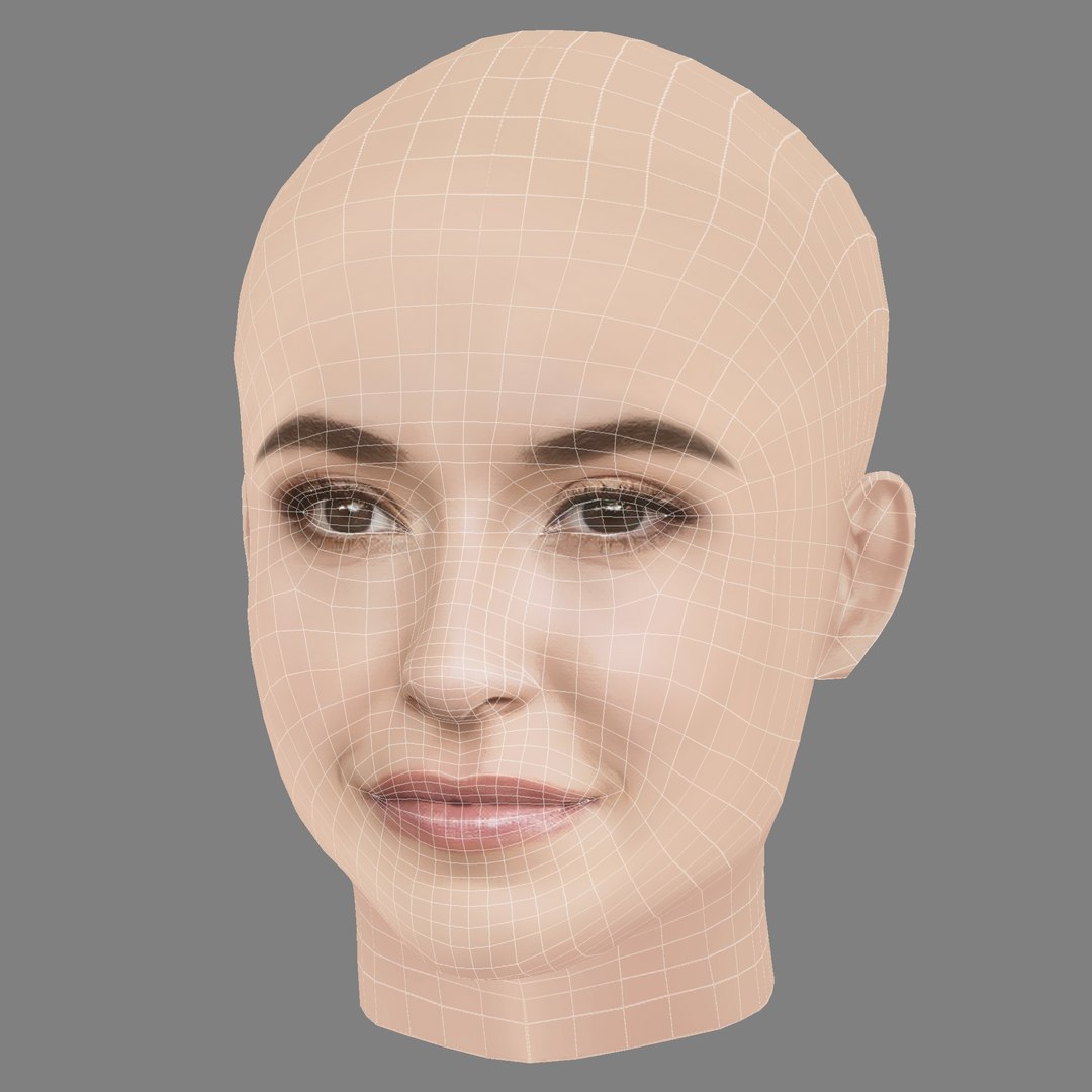 Lauren Daigle Head - No Hair - Low Poly Head For Game 3D Model ...