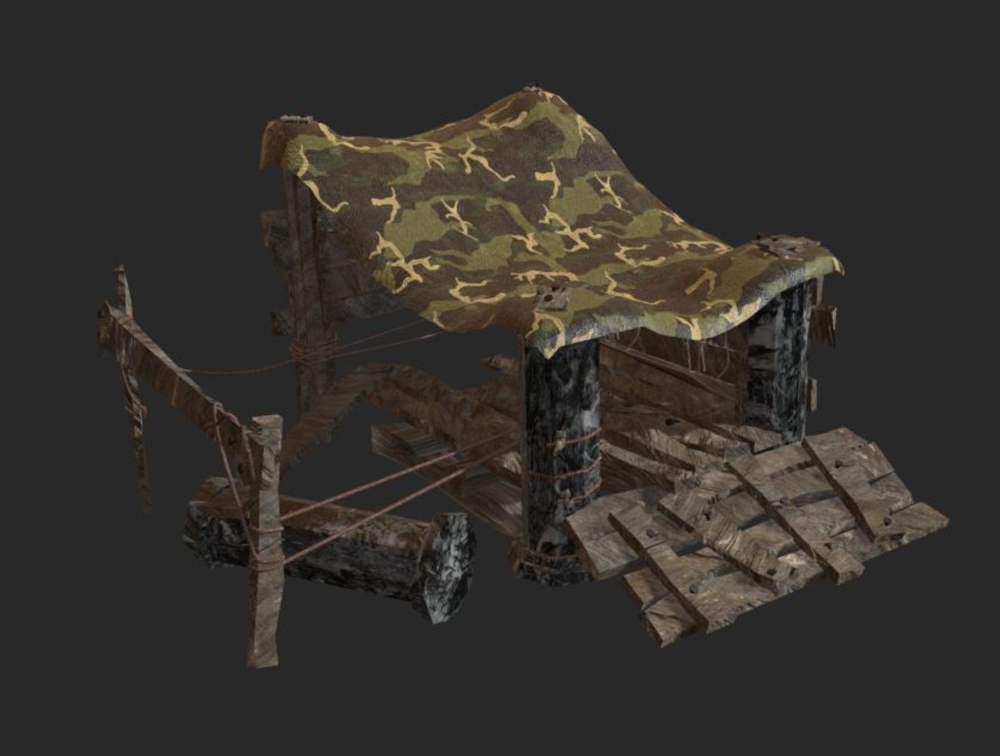 3d Camp Quixel Ready Model