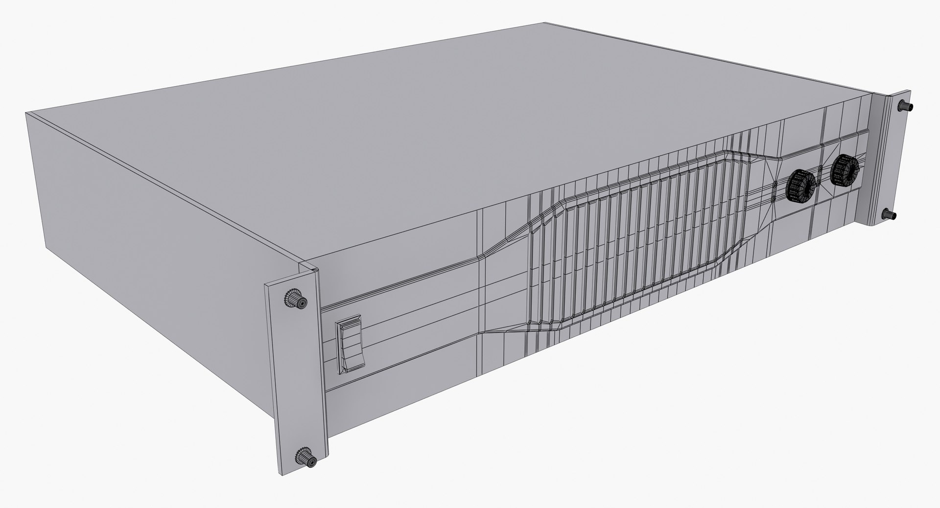 3d Model Of Rack Amplifier