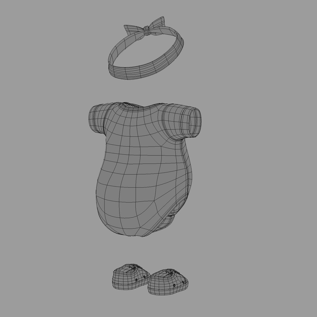 3d Modeled Baby Clothes Summer