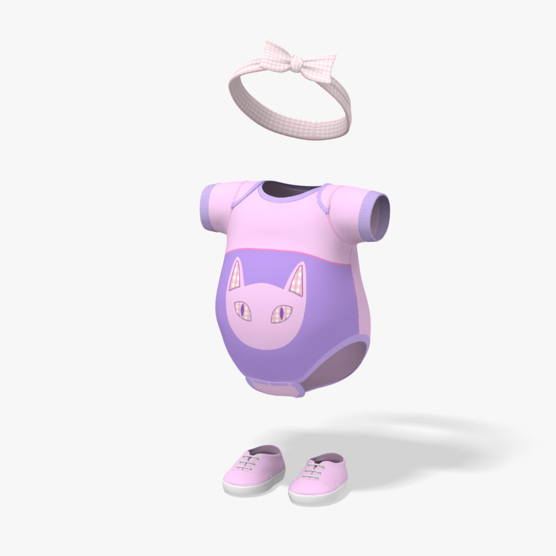 3d Modeled Baby Clothes Summer