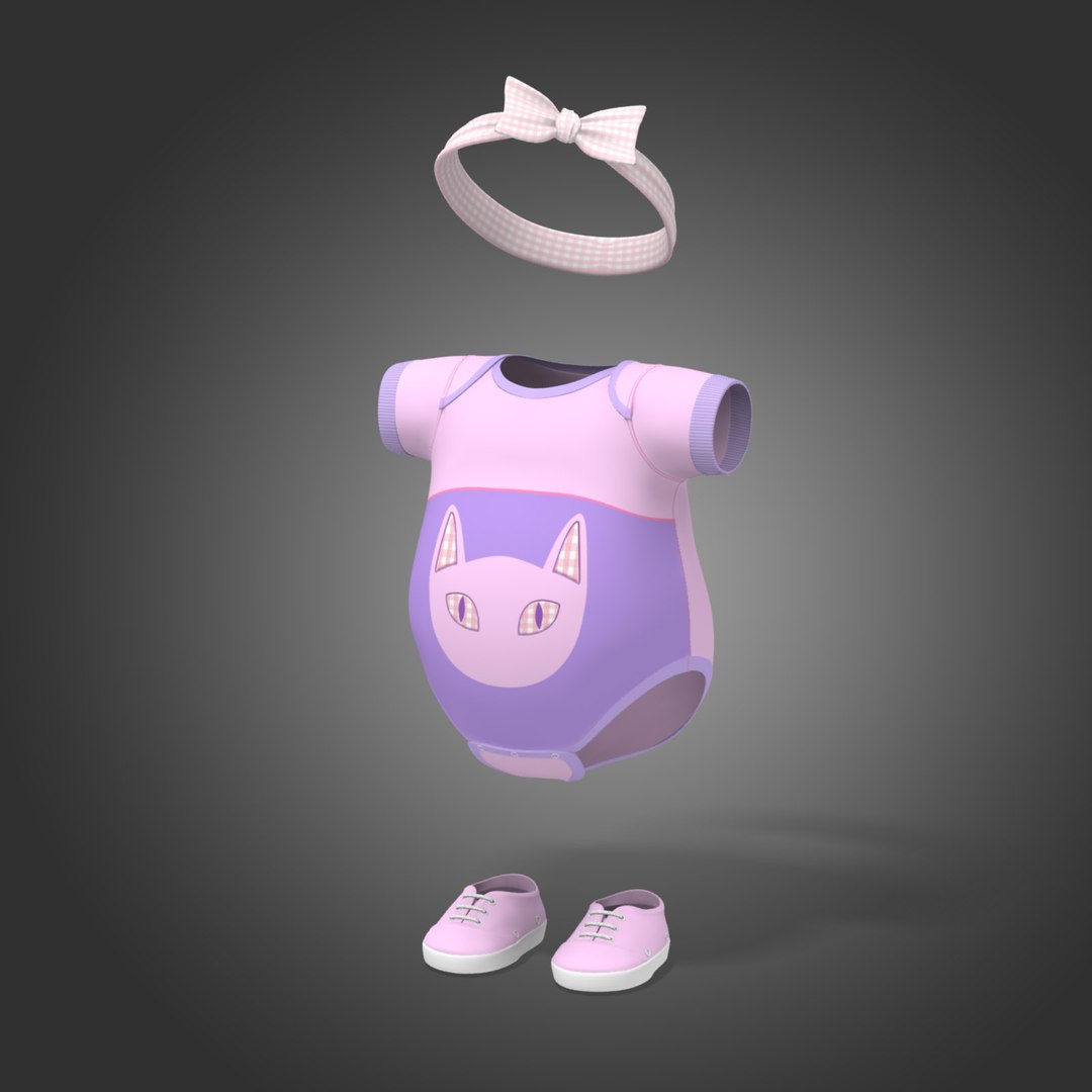 3d Modeled Baby Clothes Summer