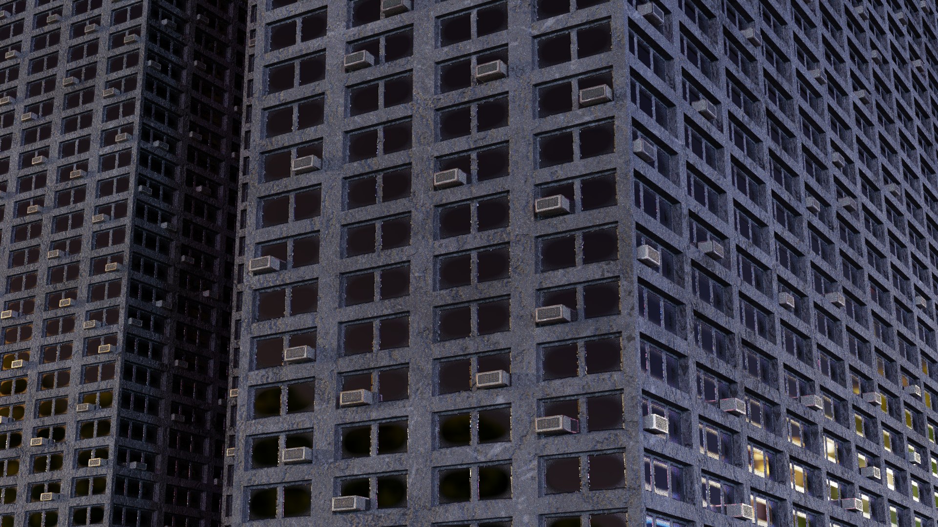 Futuristic skyscrapers blocks cityscapes 3D model - TurboSquid 1700014