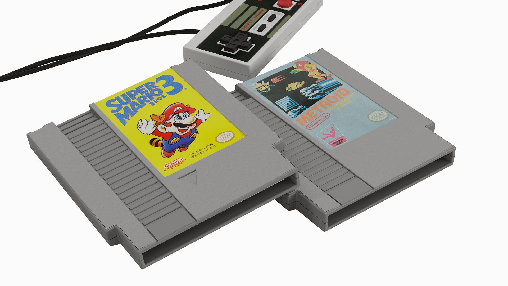 3D Model Nintendo NES Retro Gaming Console - TurboSquid 2293693