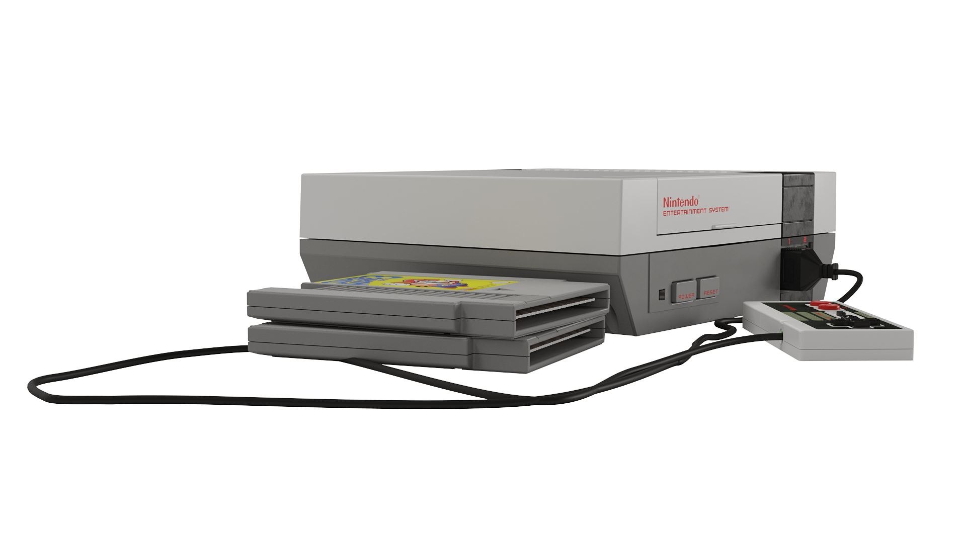 3D Model Nintendo NES Retro Gaming Console - TurboSquid 2293693
