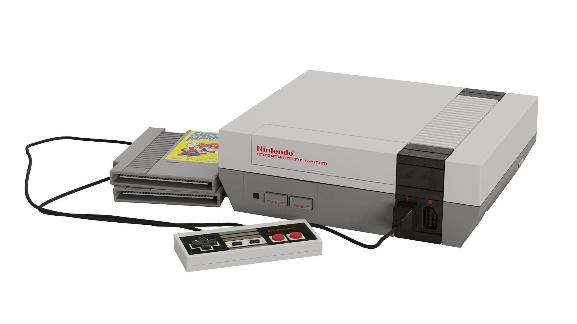 3D Model Nintendo NES Retro Gaming Console - TurboSquid 2293693