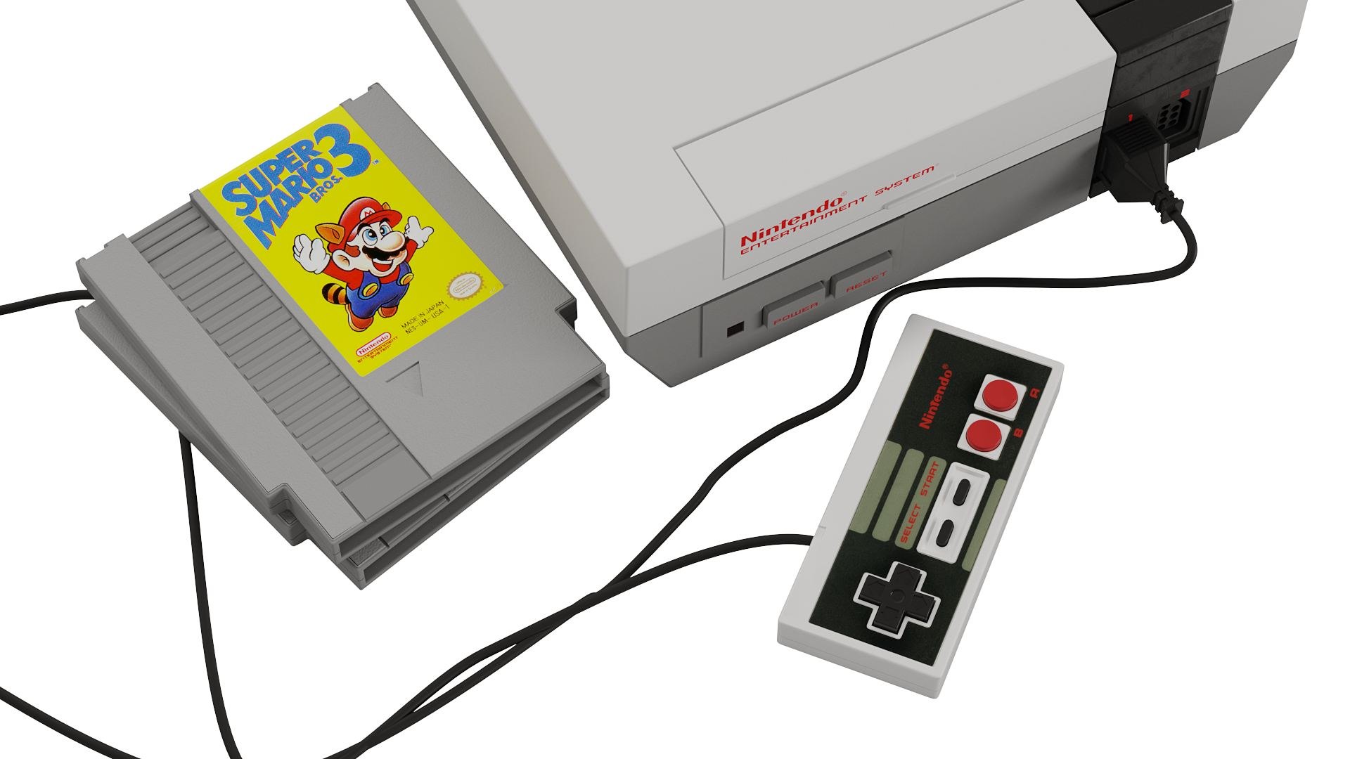 3D Model Nintendo NES Retro Gaming Console - TurboSquid 2293693