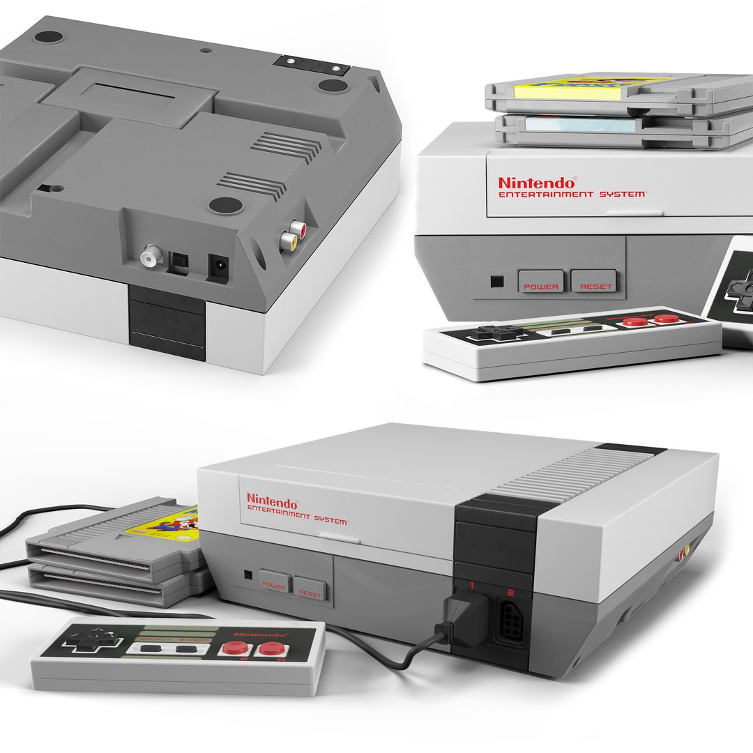 3D Model Nintendo NES Retro Gaming Console - TurboSquid 2293693