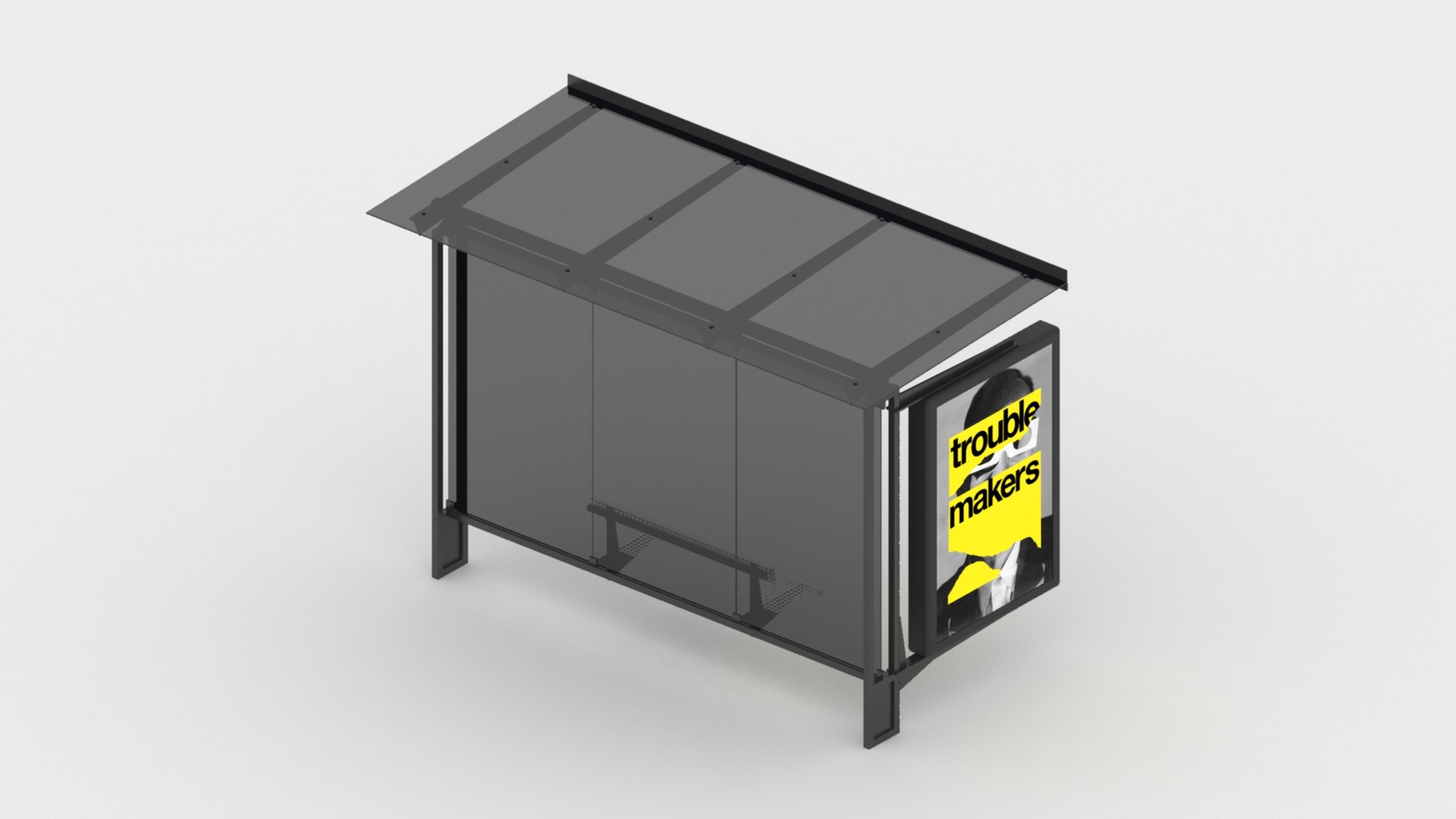 Free 3D Bus Stop Model - TurboSquid 1826706