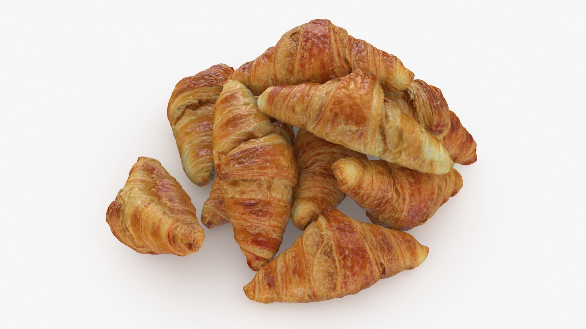3D Croissants Pile - TurboSquid 2188624