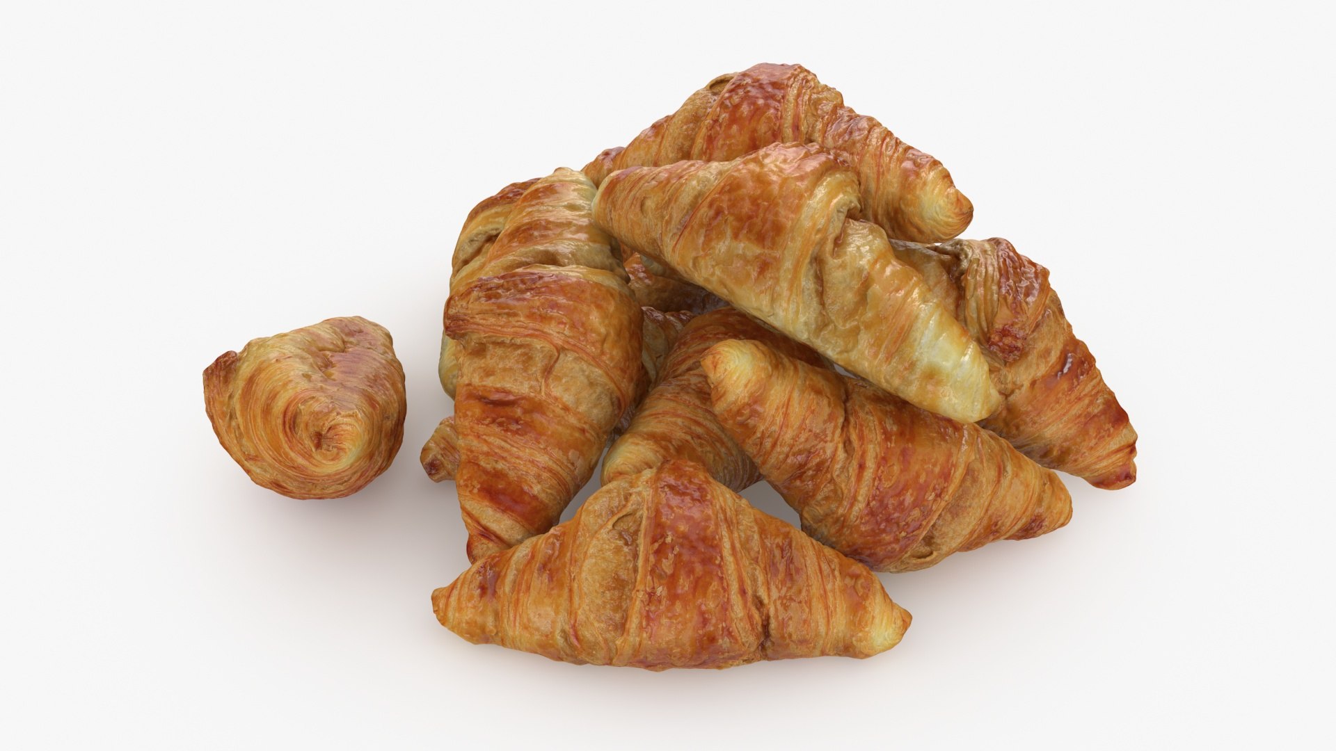 3D Croissants Pile - TurboSquid 2188624