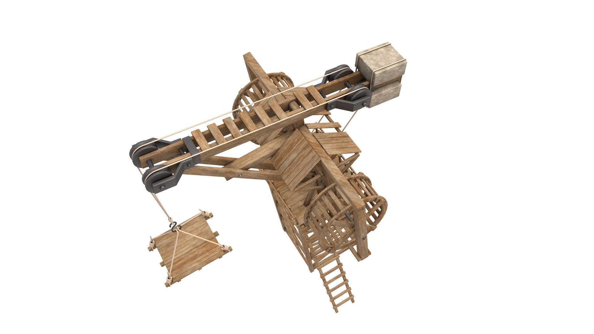 Wooden Crane 3D - TurboSquid 1978156