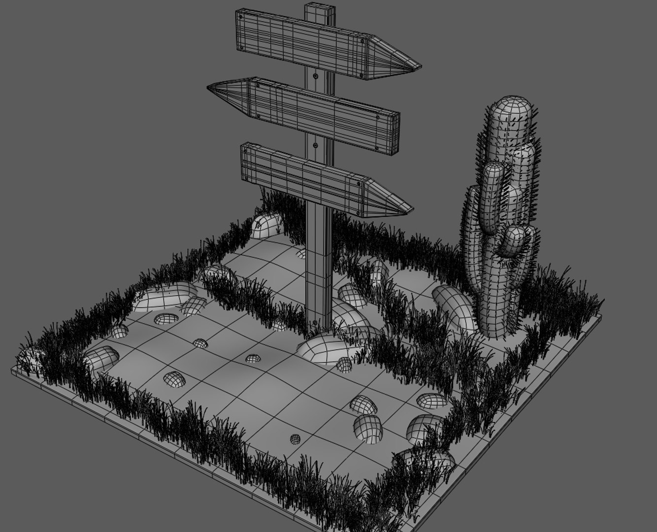3D Model Sign Old Direction - TurboSquid 1182726