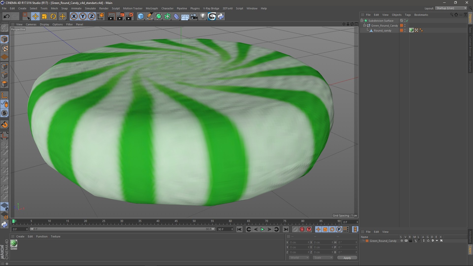 Green Round Candy Model - TurboSquid 2210062