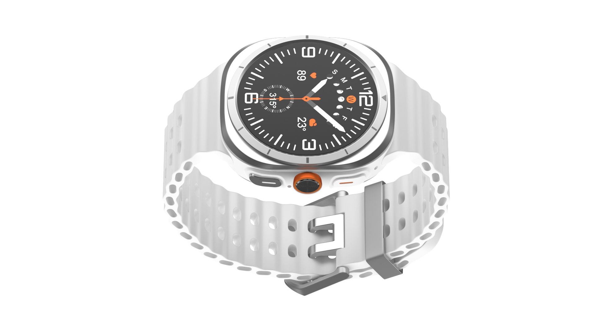 3D Samsung Galaxy Watch Ultra Titanium White Model - TurboSquid 2265059
