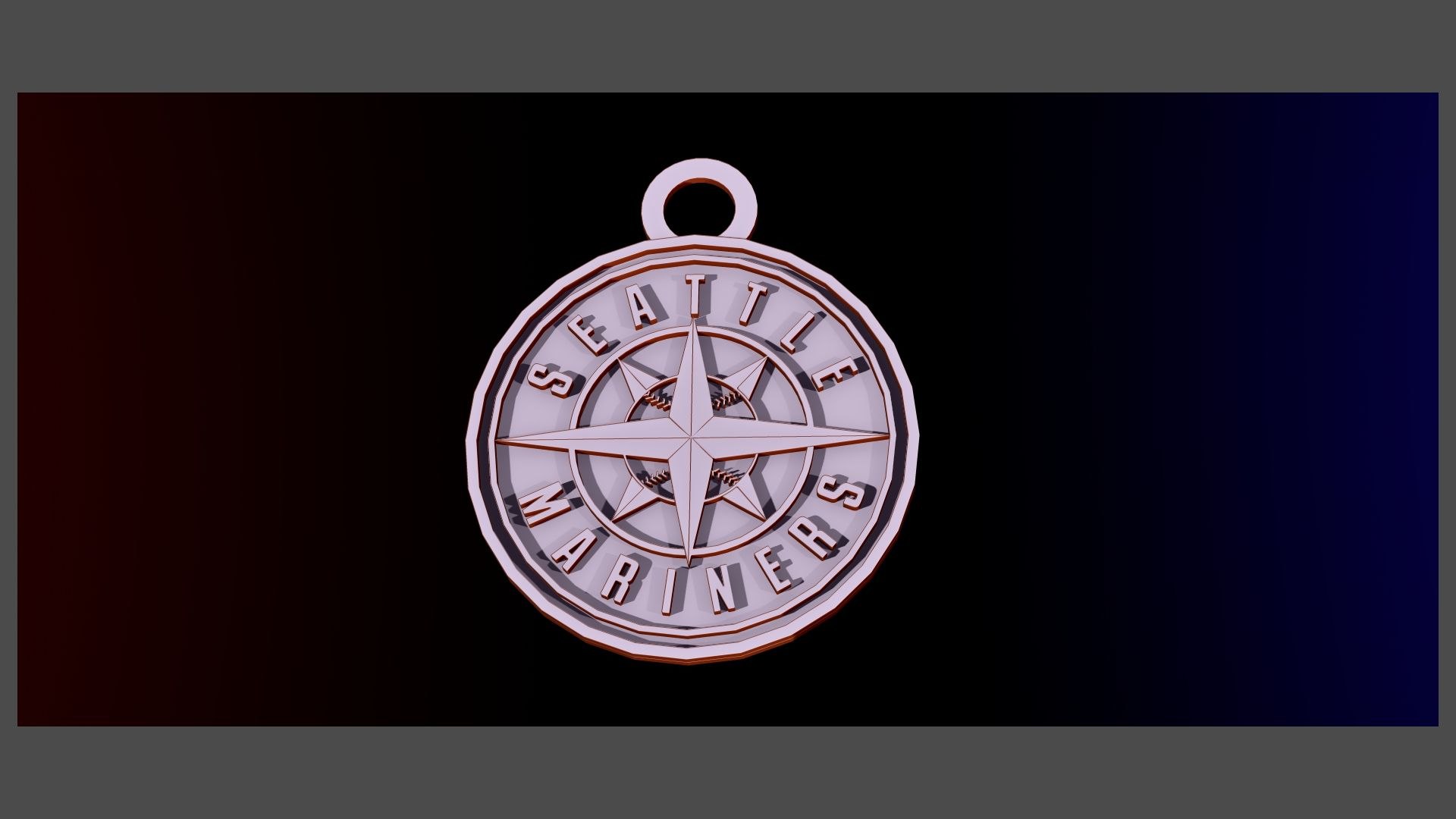 Seattle Mariners Logo Keychan Shield Printable And Renderable 3D Model ...