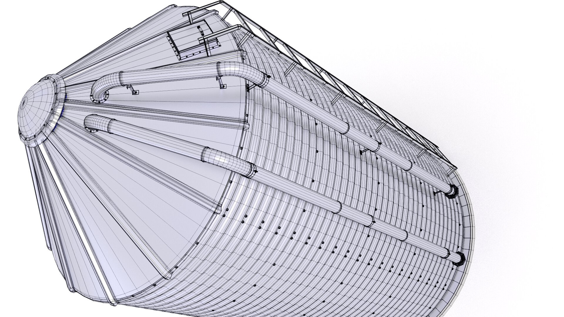 Forage Grain Corn Silos V6 3D Model - TurboSquid 2419018