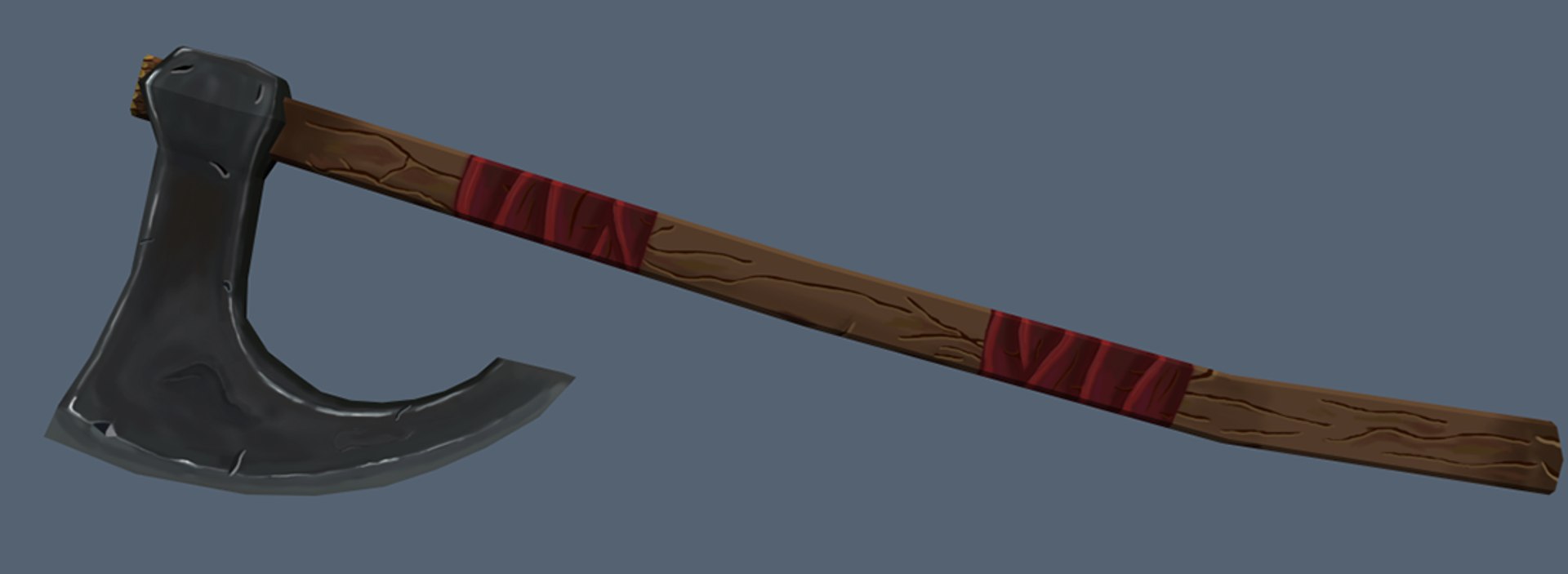3d hand painted axe model