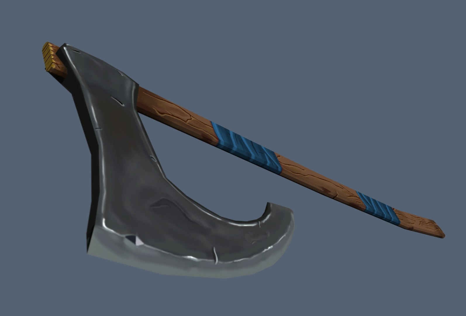 3d hand painted axe model