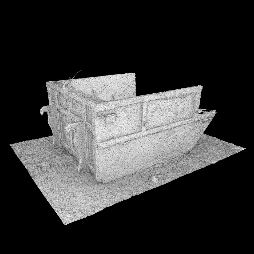 Gravel Container Rebar - 3D Photogrammetry Model Scan Of Small Green ...