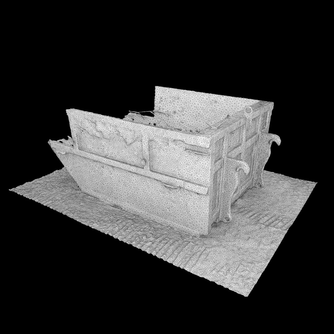 Gravel Container Rebar - 3D Photogrammetry Model Scan Of Small Green ...