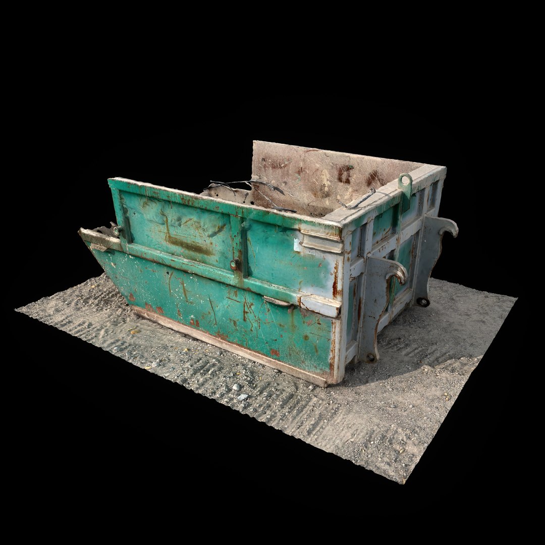 Gravel Container Rebar - 3D Photogrammetry Model Scan Of Small Green ...
