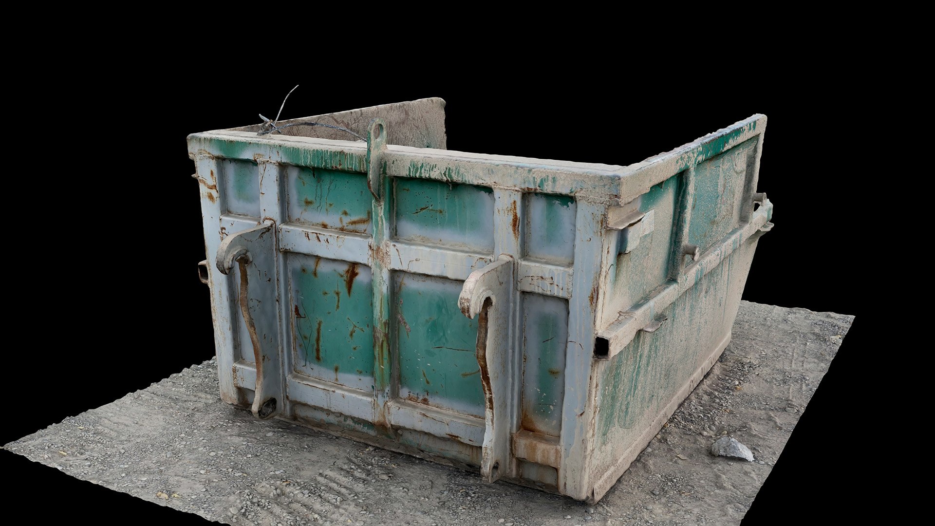 Gravel Container Rebar - 3D Photogrammetry Model Scan Of Small Green ...