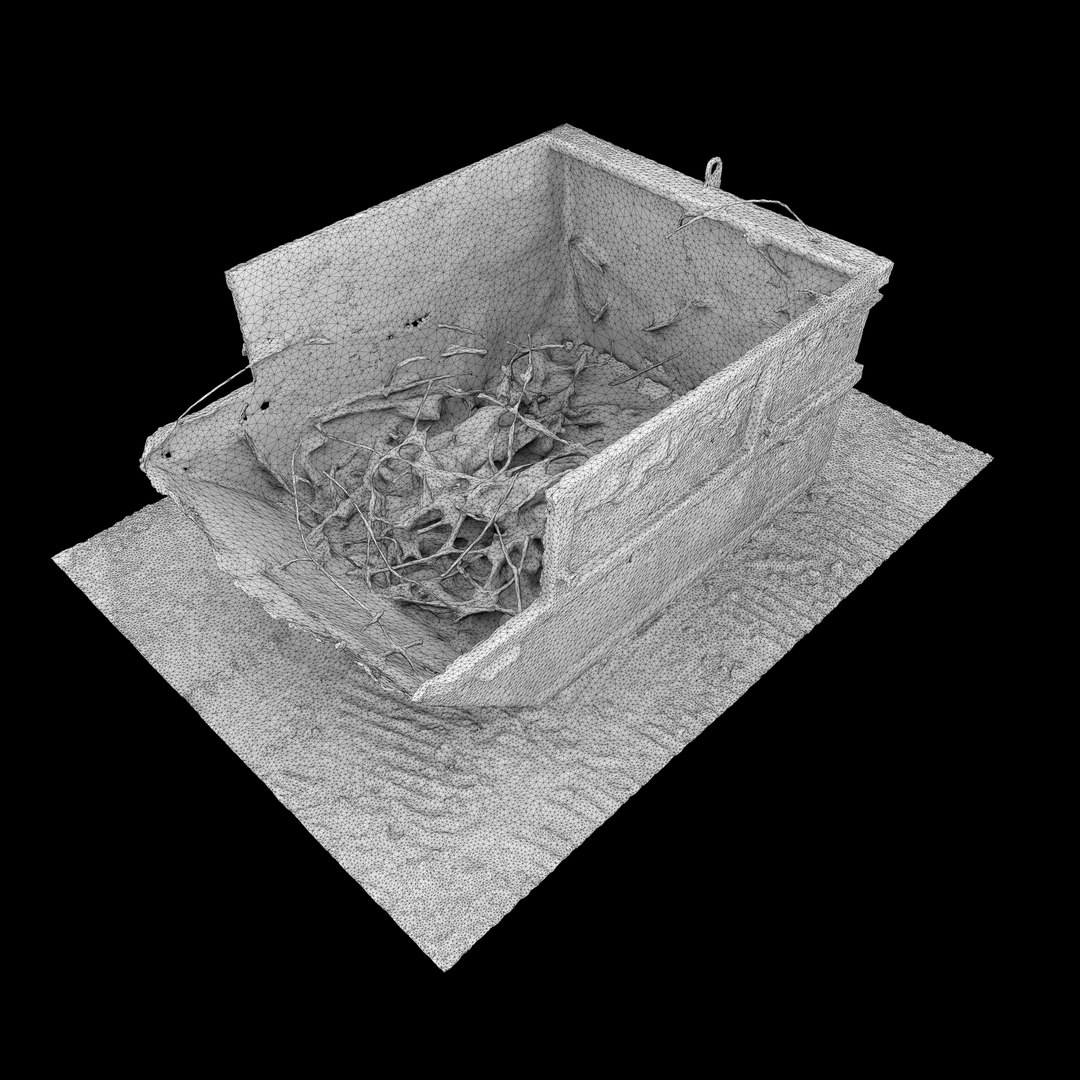 Gravel Container Rebar - 3D Photogrammetry Model Scan Of Small Green ...