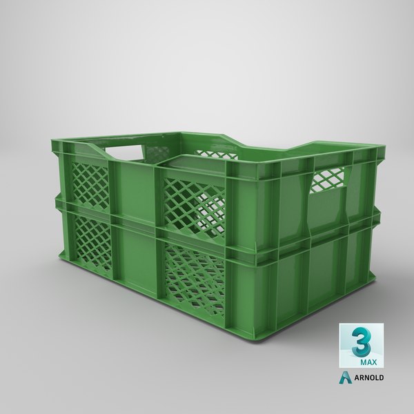 3D large plastic crate model - TurboSquid 1396130