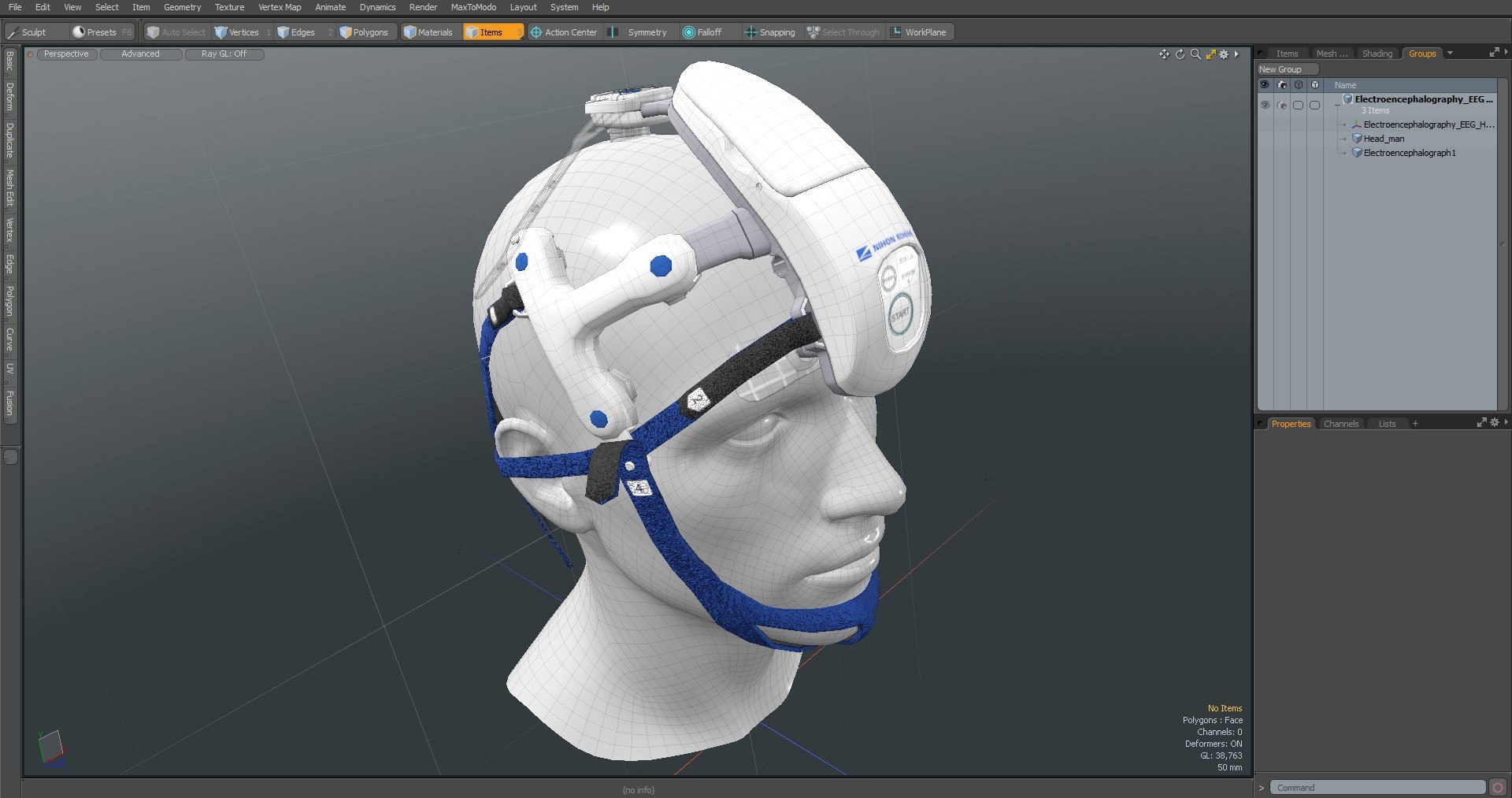 3D Electroencephalography EEG Headset Nihon Kohden AE-120A - TurboSquid ...