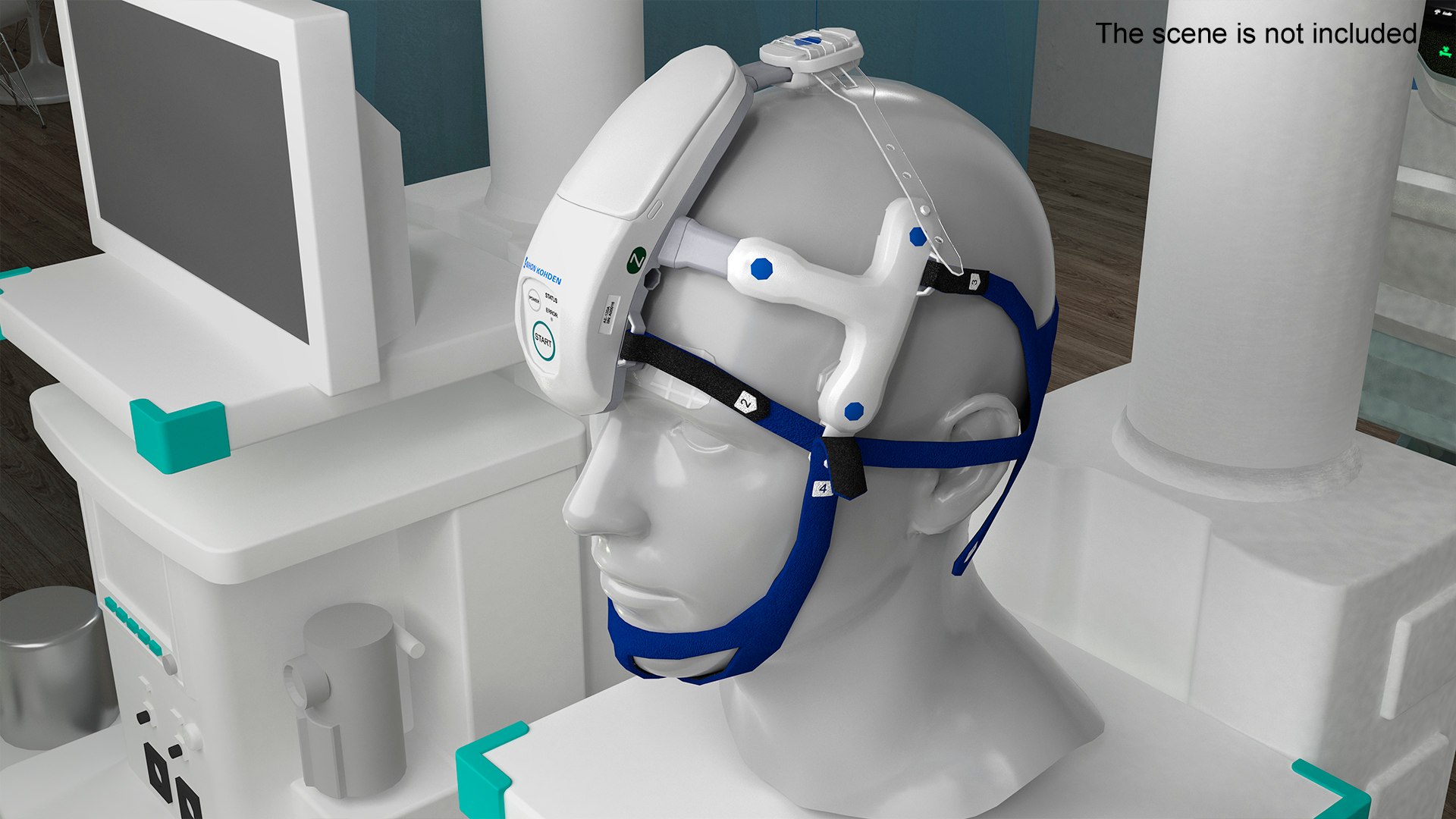 3D Electroencephalography EEG Headset Nihon Kohden AE-120A - TurboSquid ...