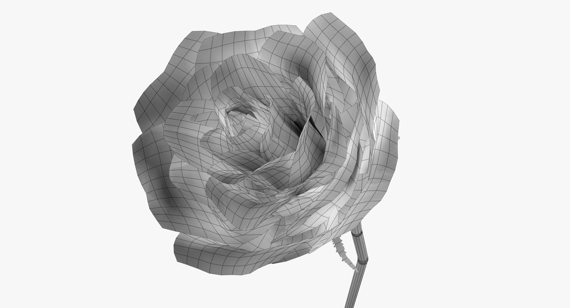 Red rose flower plant model - TurboSquid 1211566