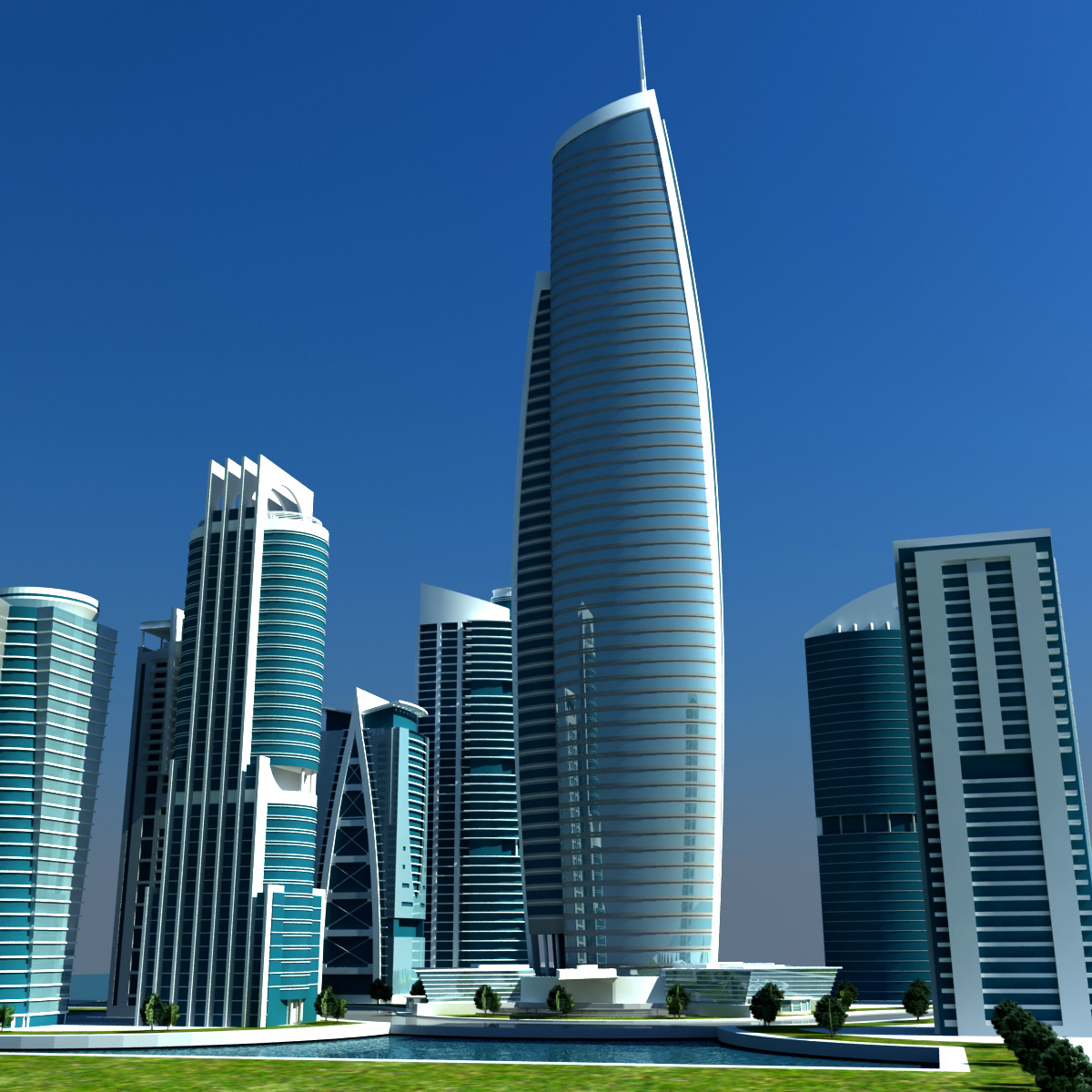 3d model of dubai marina