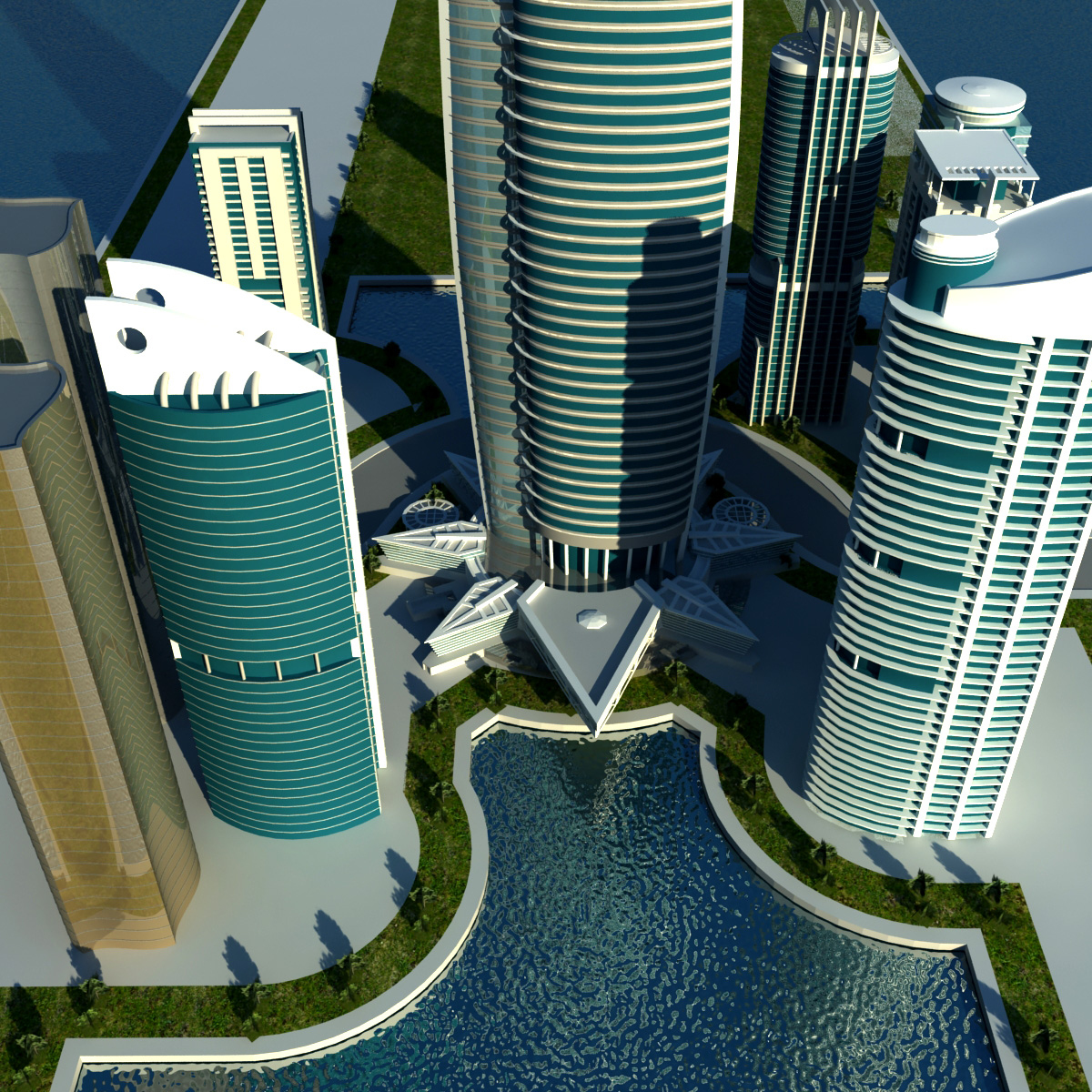 3d model of dubai marina