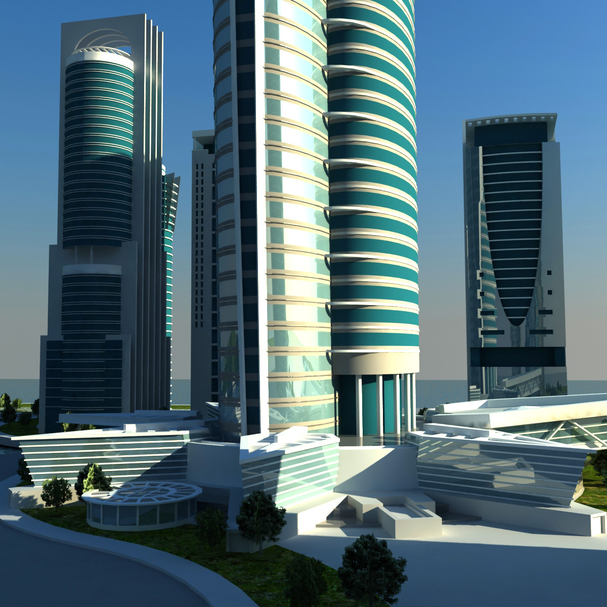 3d model of dubai marina