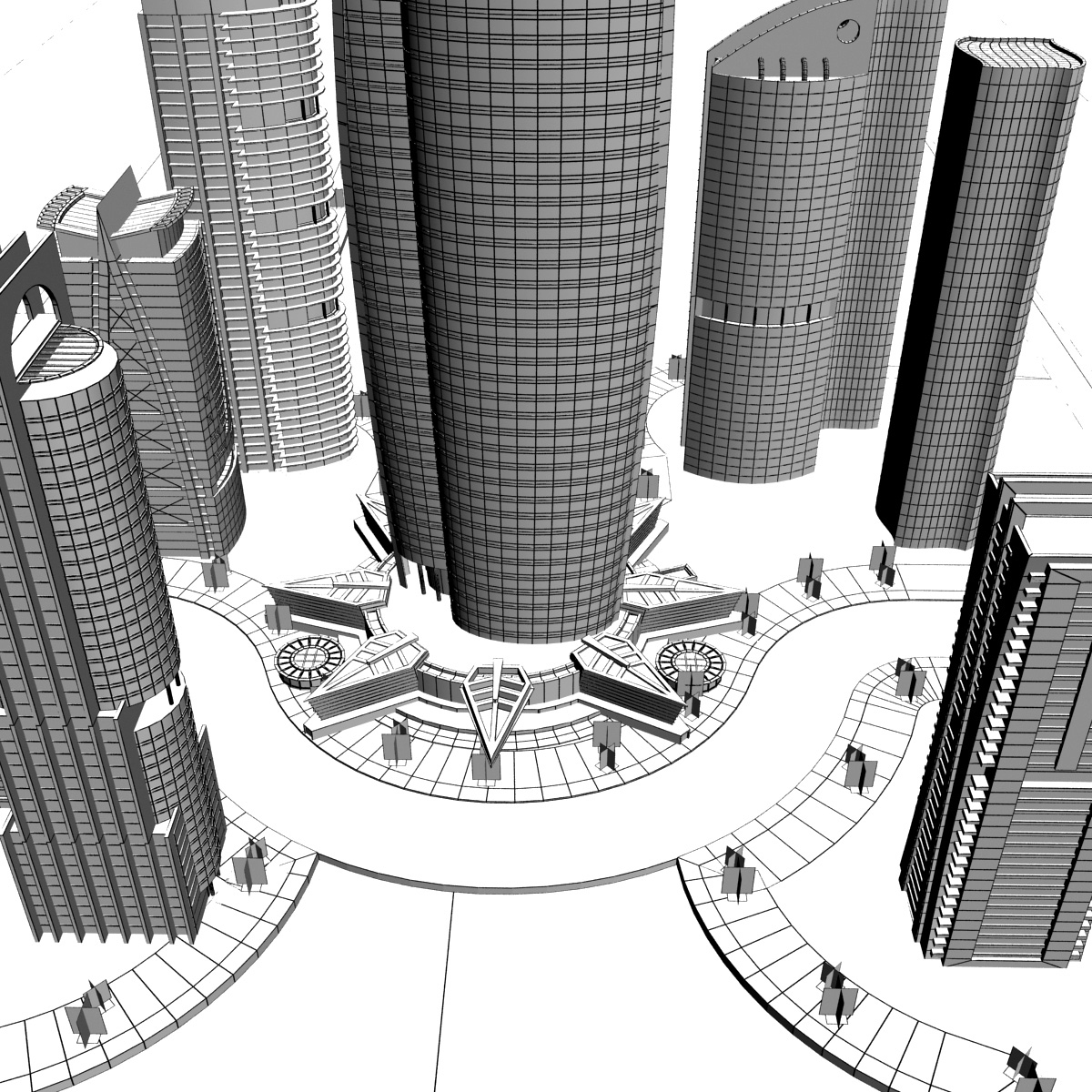 3d model of dubai marina