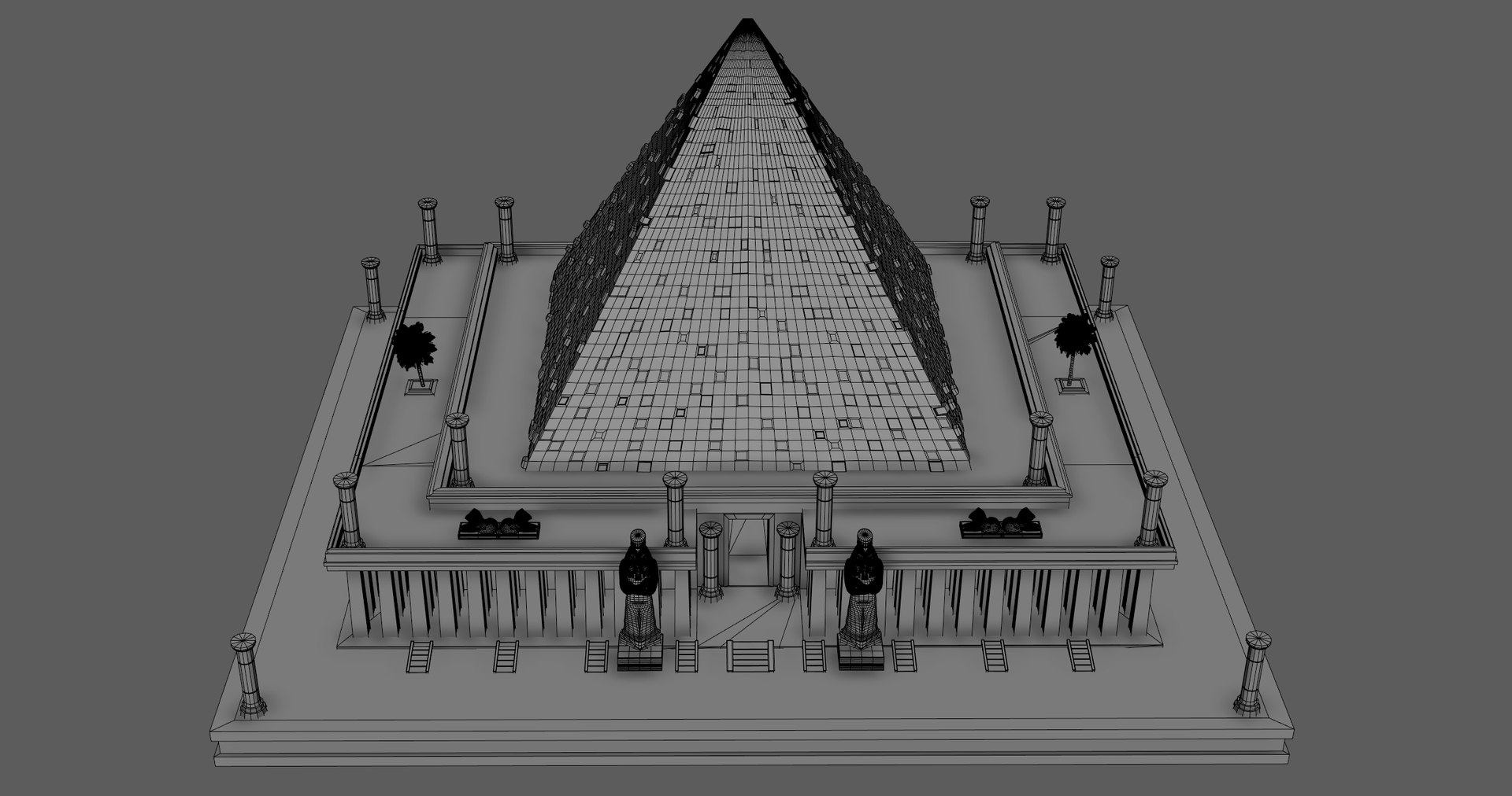 Ancient Egyptian Pyramid Temple 3D Model - TurboSquid 2248358